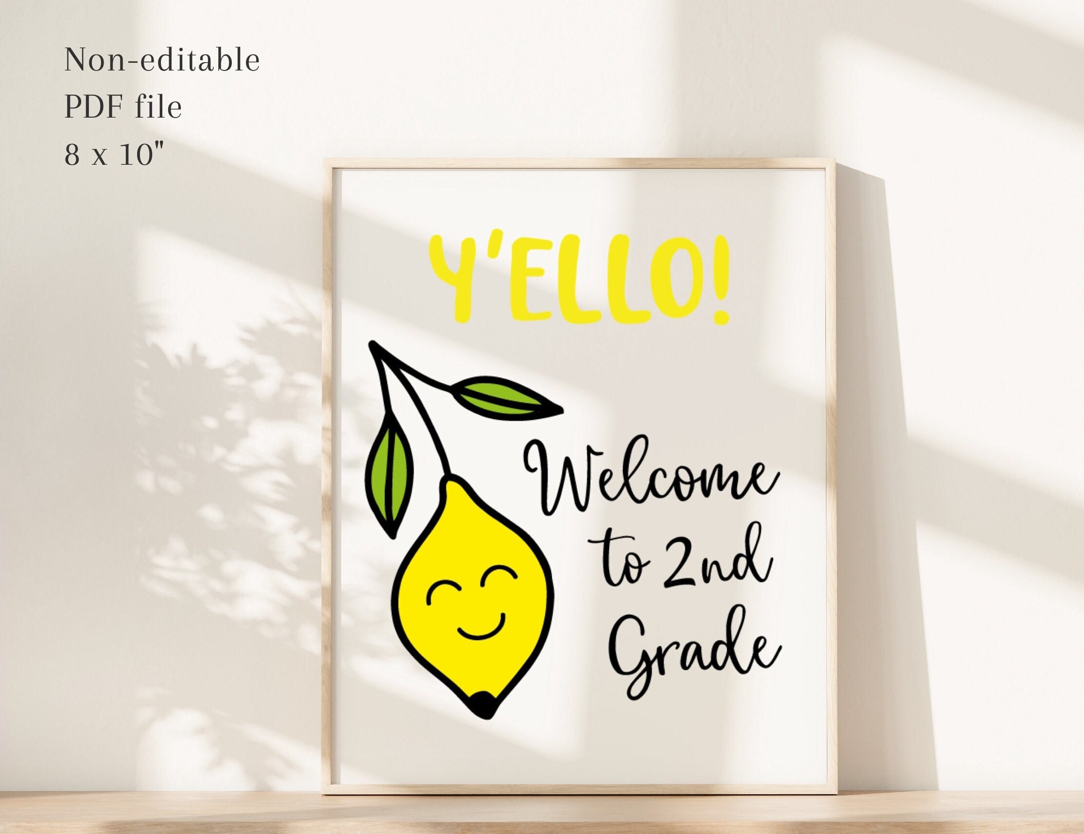 Classroom Sign | 2nd Grade | Back to School Sign | Instant Download ...