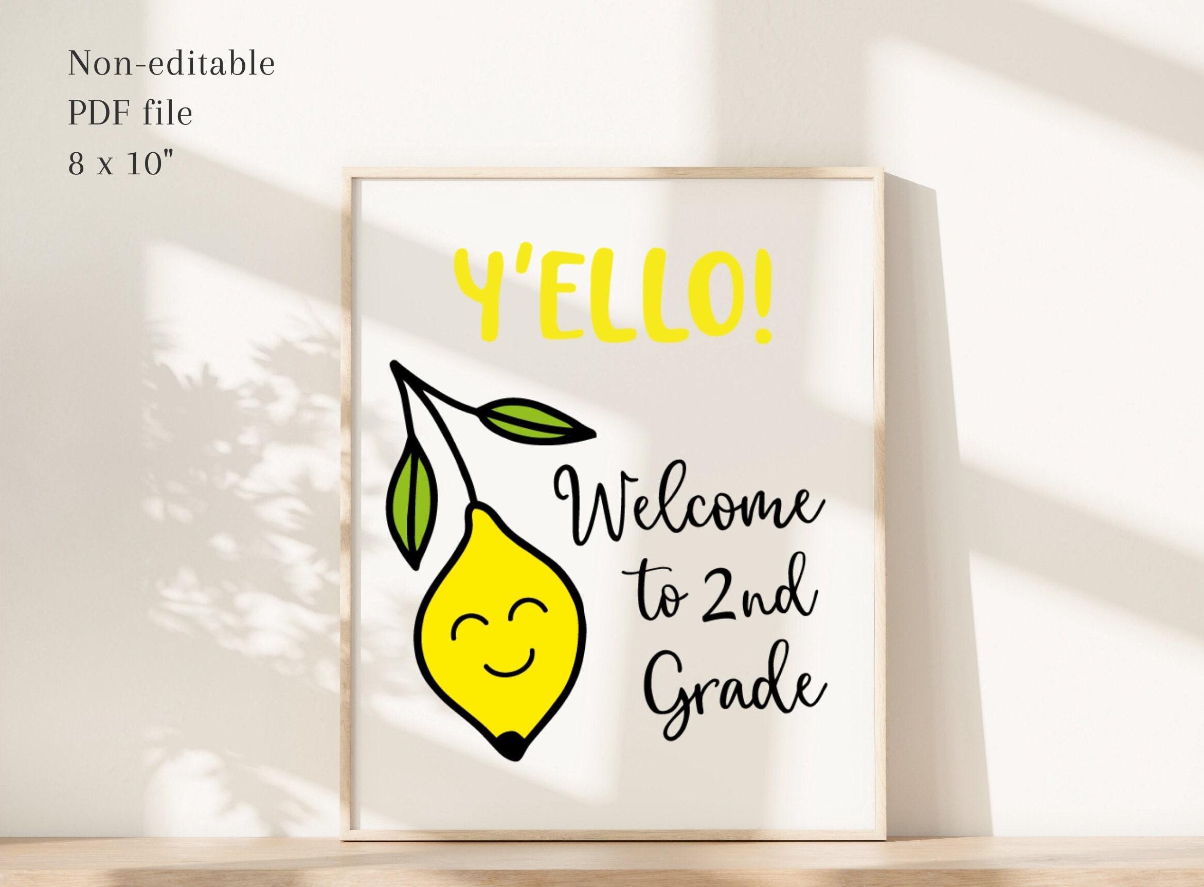Classroom Sign 2nd Grade Back to School Sign Instant - Etsy