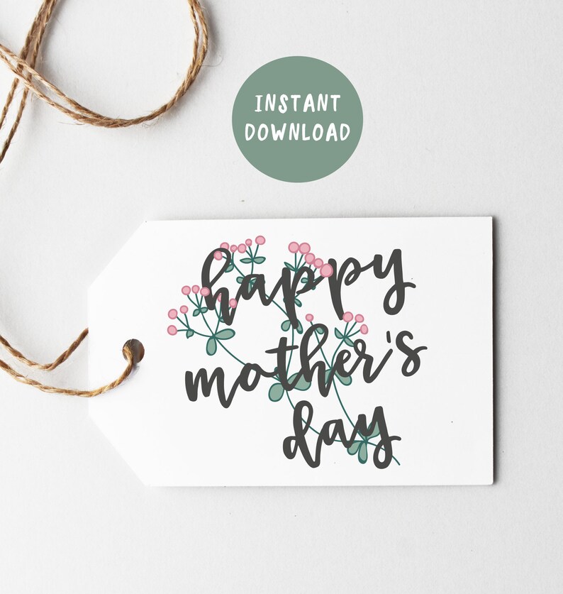 Mothers Day Tags Mother's Day Gift Tag Happy Mothers - Etsy