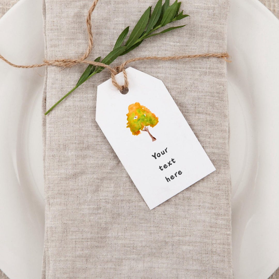 Wedding Gift Tags Nature Theme, Favor Tags Autumn, Fall Party Tags ...
