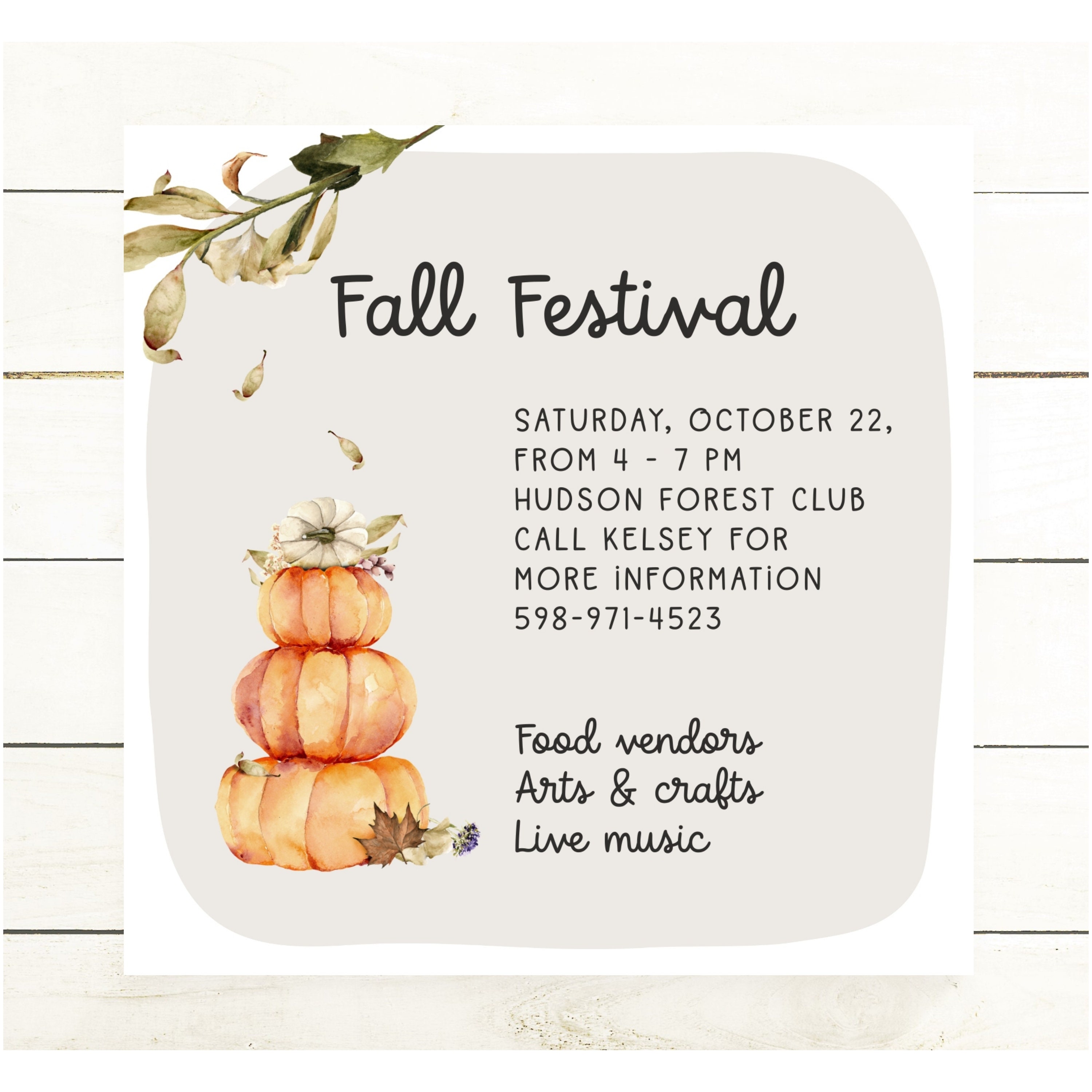 Fall Festival Invitation, Autumn Birthday Invitation Printable ...
