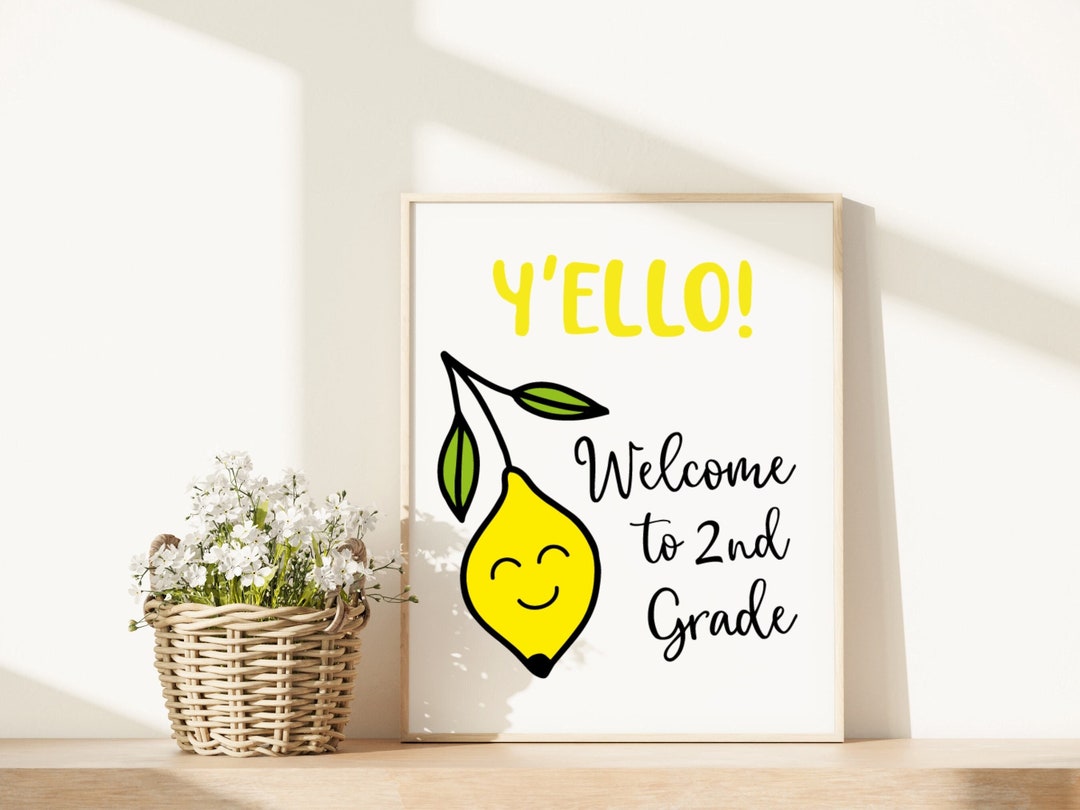 Classroom Sign 2nd Grade Back to School Sign Instant - Etsy