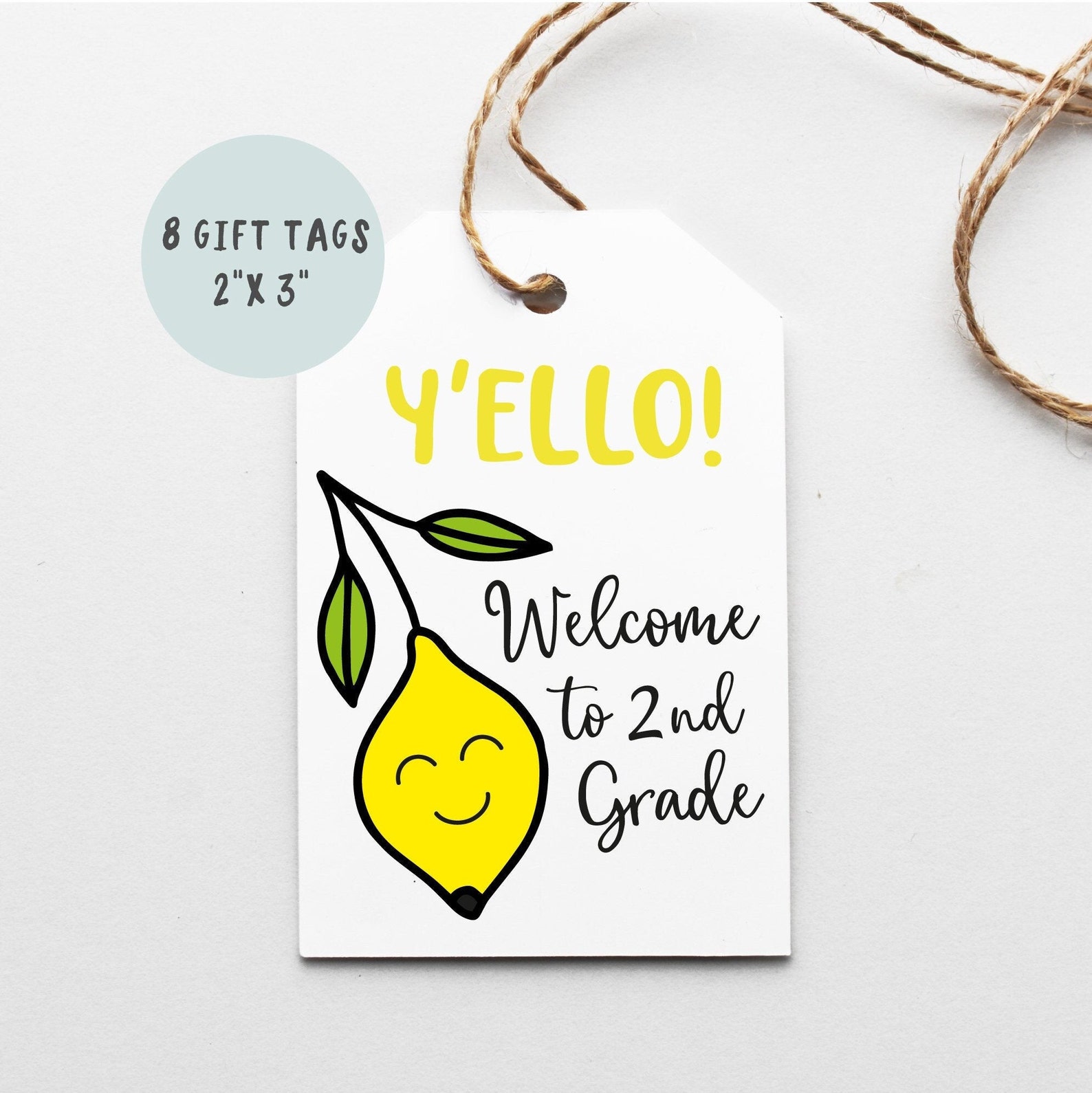 Back to School Tags Welcome to School Gift First Day of School Yello ...
