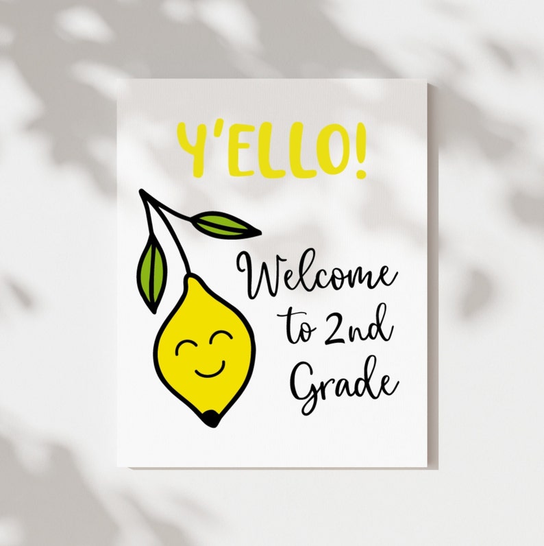 Classroom Sign | 2nd Grade | Back to School Sign | Instant Download ...