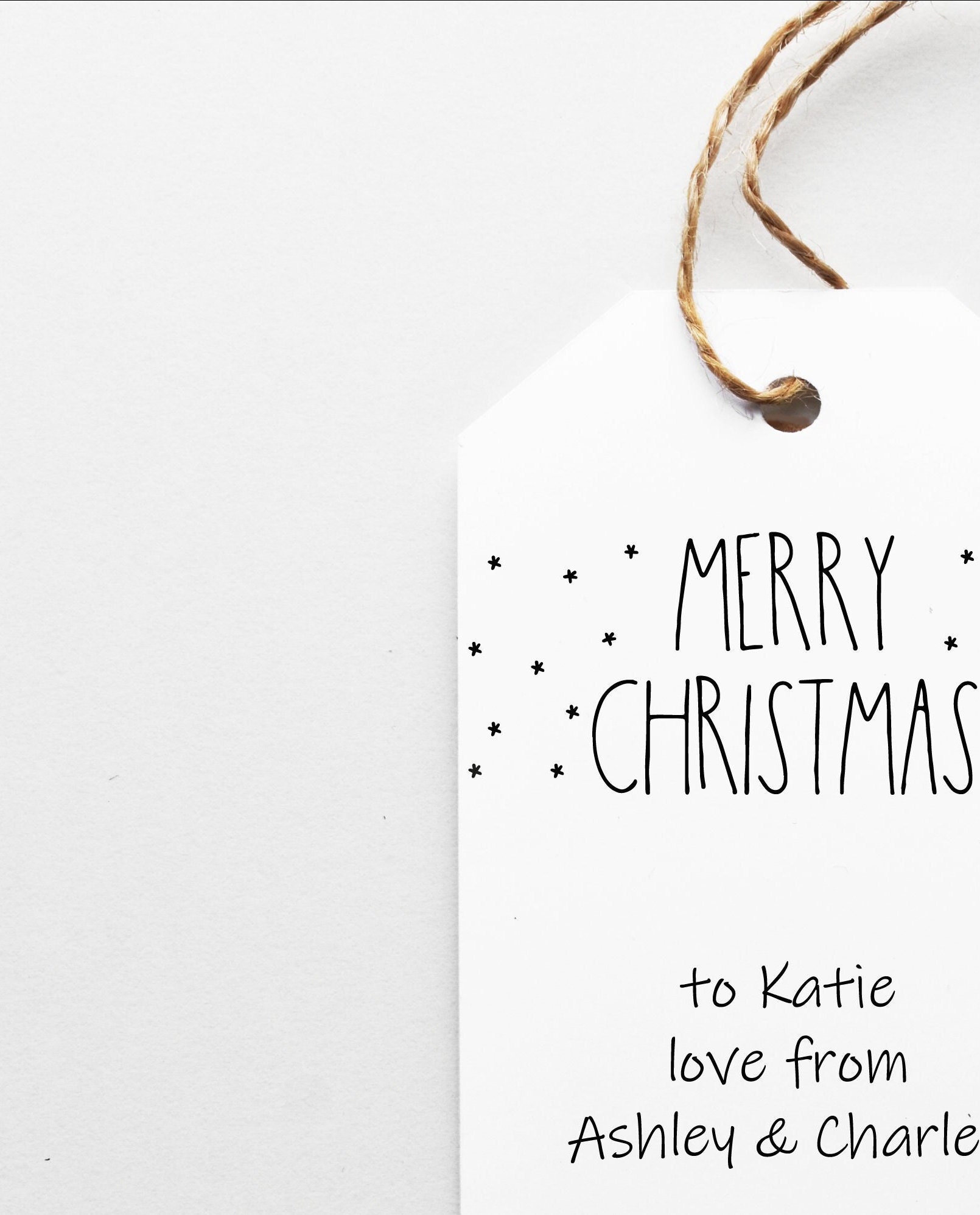 Printable Christmas Gift Tags, Personalized Holidays Gift Tags, Black ...