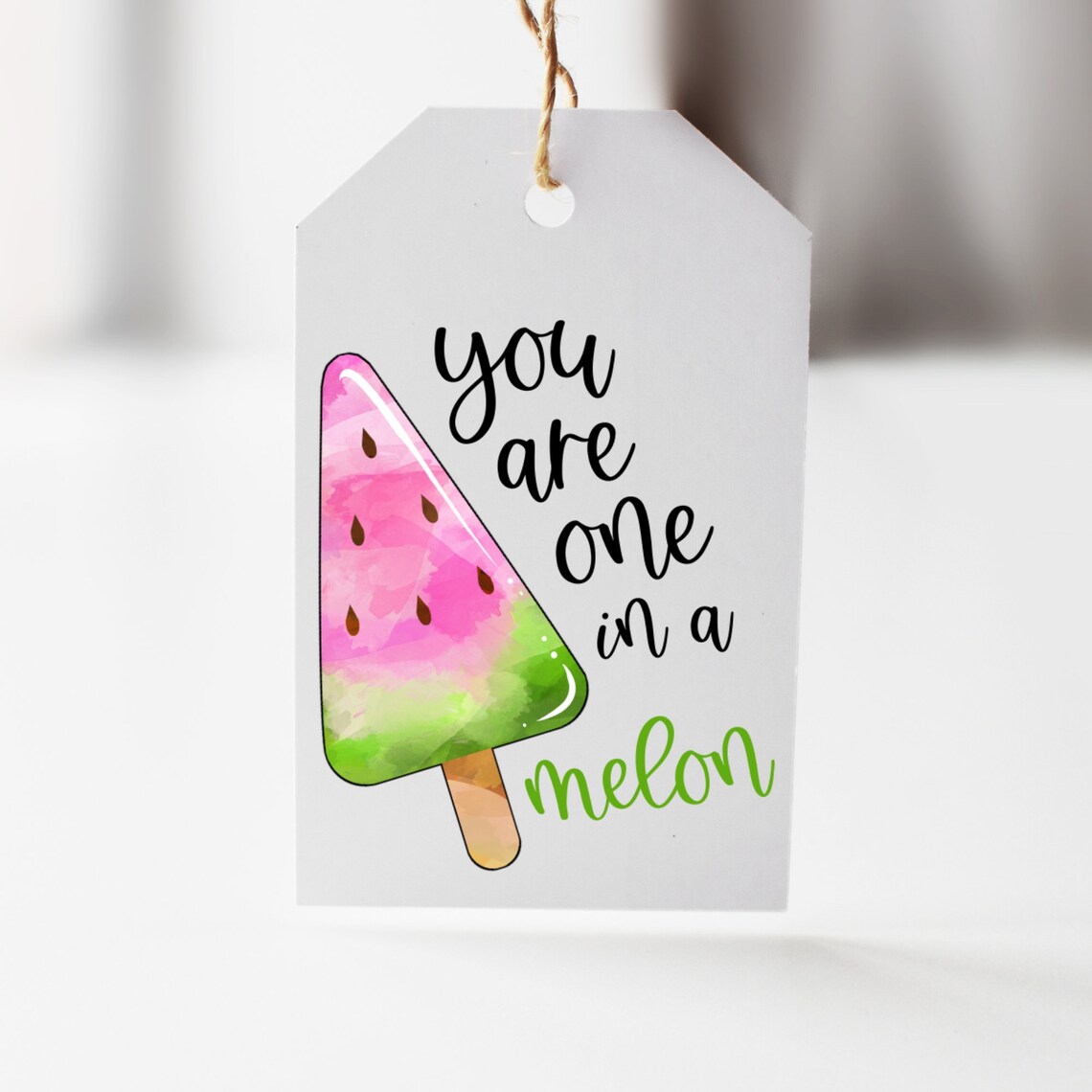 Printable Gift Tag Melon Tags Summer Party Favor Tags - Etsy