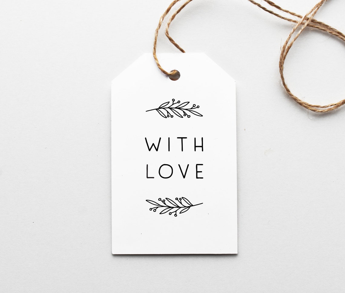 With Love Tags Gift Tags With Love Thank You Tags Printable - Etsy