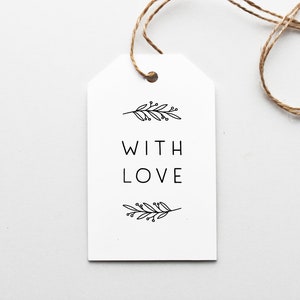 With Love Tags, Gift Tags With Love, Thank You Tags, Printable Favor ...