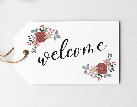 Welcome gift tags | Welcome favor tags | Printable tag | Instant ...