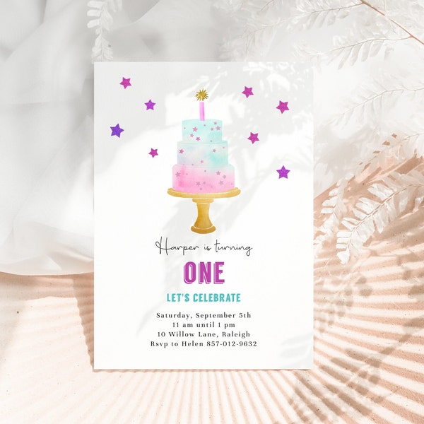 Princess One Year Old Birthday Invitation - Etsy