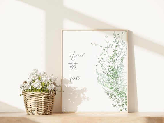 Leafy Bouquet Sign | Custom Sign | Wedding Welcome Sign | 8 x 10 in ...