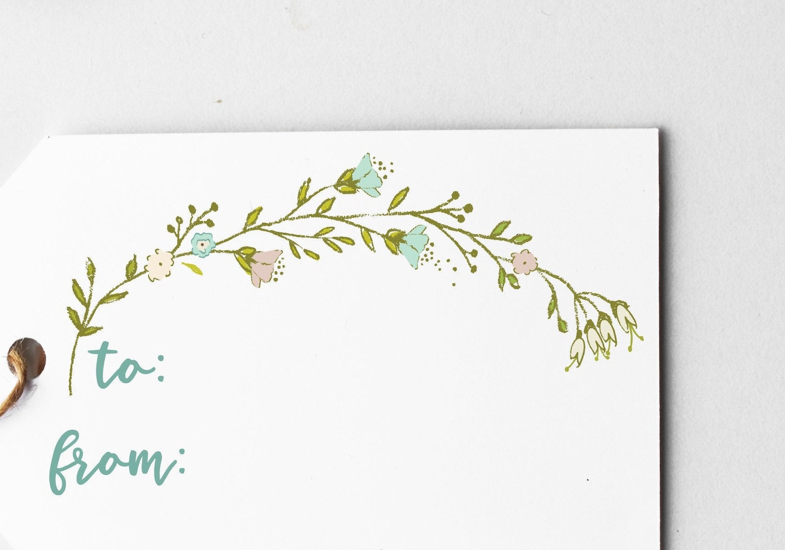 Printable Gift Tags | to and From Tag | Instant Download | Blue Flowers ...