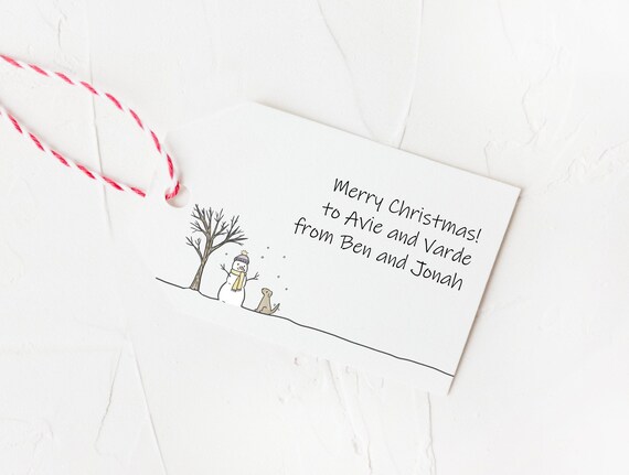 Snowman gift tag, Christmas tags, Holiday gift tags. Printable present ...