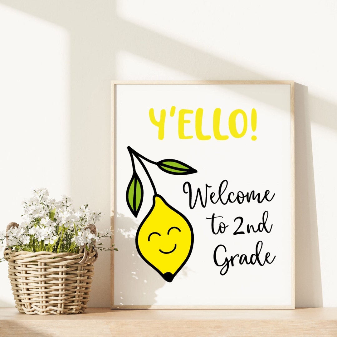 Classroom Sign | 2nd Grade | Back to School Sign | Instant Download ...