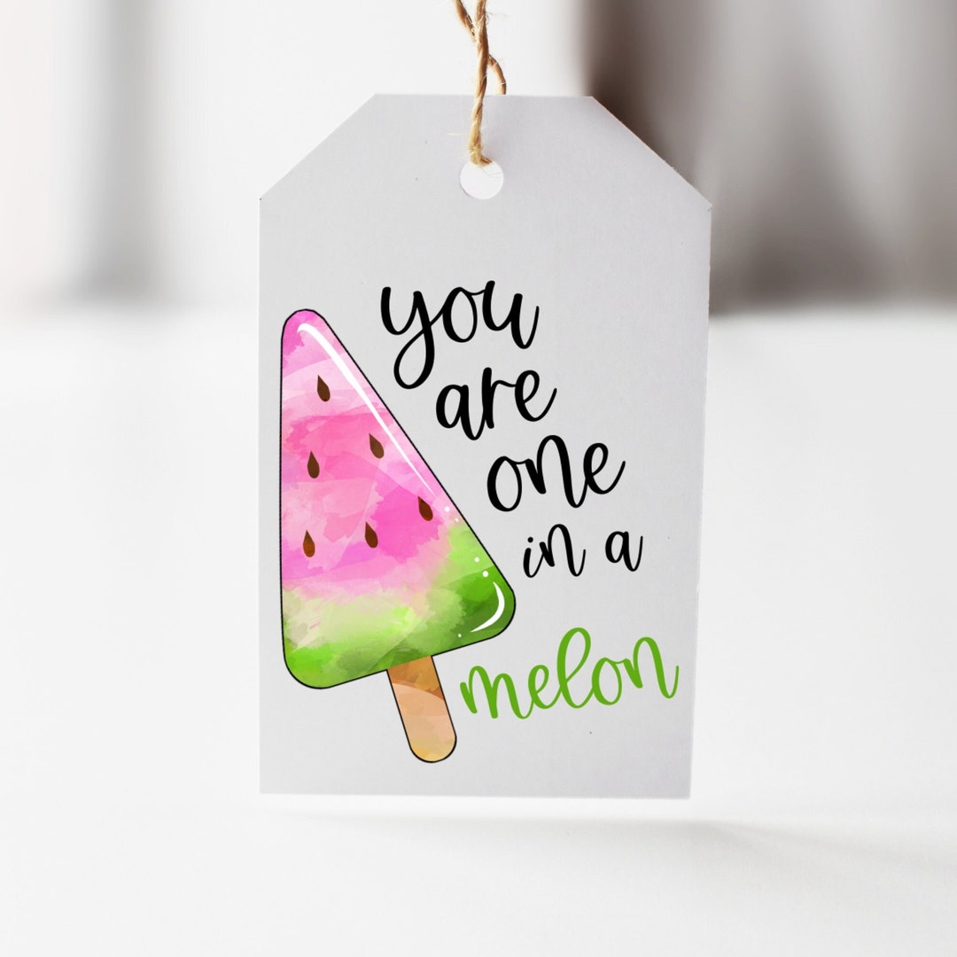 Printable Gift Tag | Melon Tags | Summer Party Favor Tags | End of ...