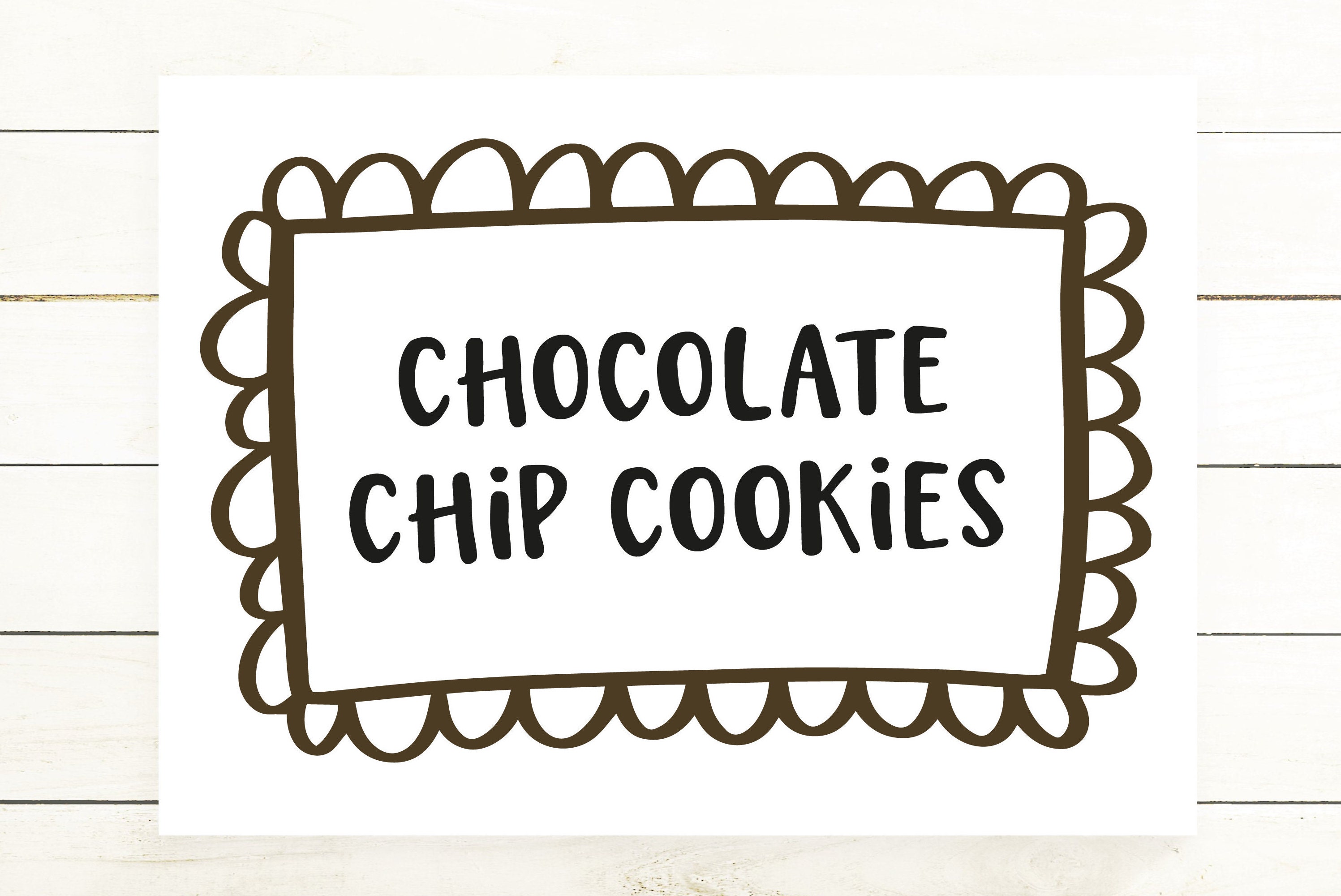 Printable Chocolate Chip Cookie Tag, Cookie Tags, Printable Gift Tag ...