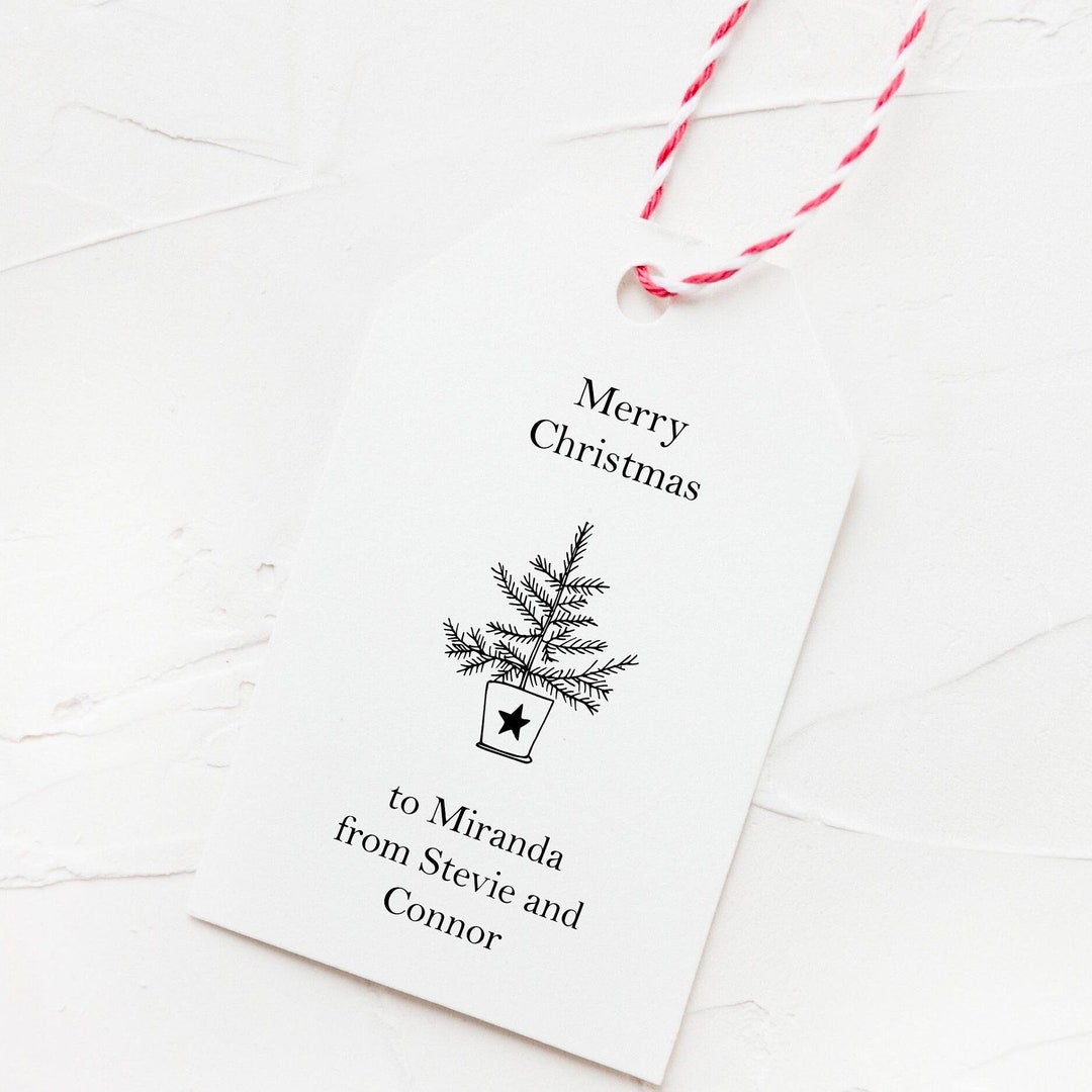 Minimalist Christmas Tags, Printable Gift Tags, Instant Download ...