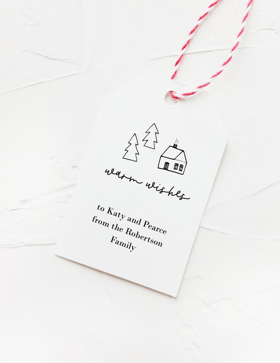 Christmas Tags Printable, Holiday Gift Tags, Editable Template ...