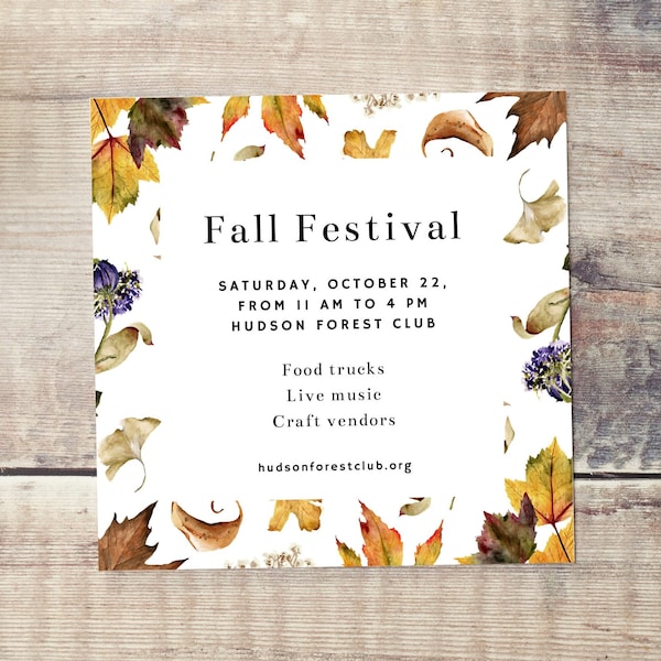 Autumn Invite - Etsy