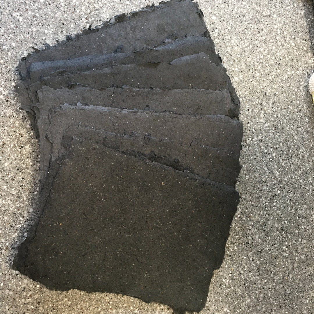 Handmade Cotton Paper Sheets A5 - Black - Etsy