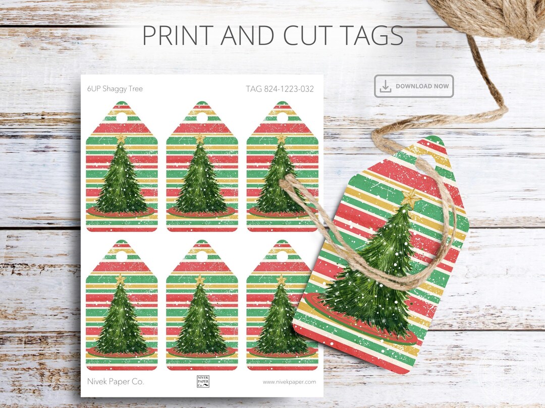 Printable Christmas Gift Tags Set of 6 Instant Download - Etsy