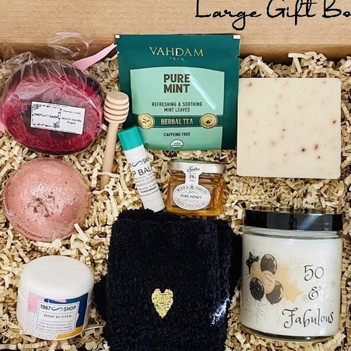 Happy 50th Birthday Spa Gift Box for Women 50th Birthday - Etsy