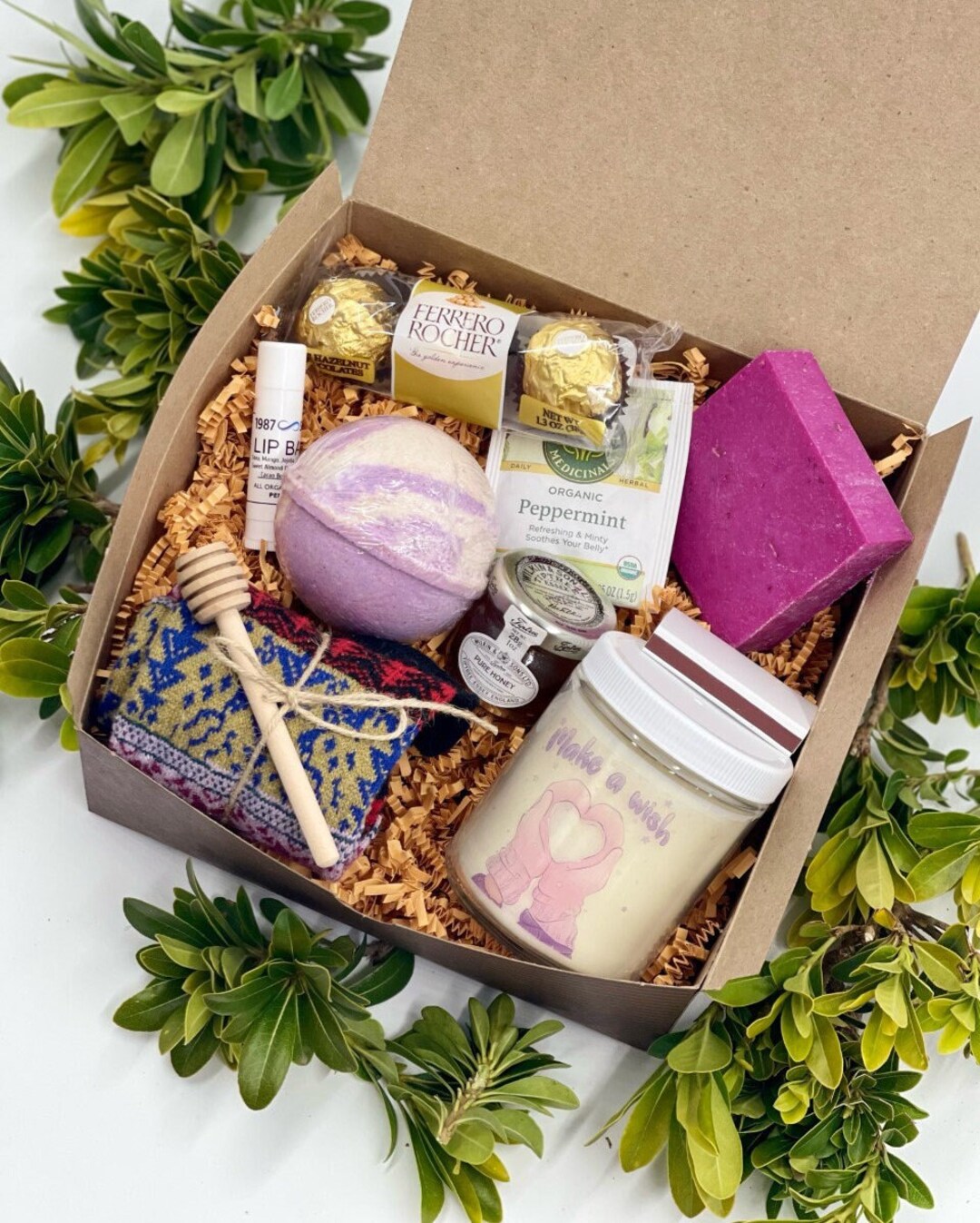 Make A Wish Gift Basket, Hygge Gift Basket, Cozy Birthday Gift for Her ...