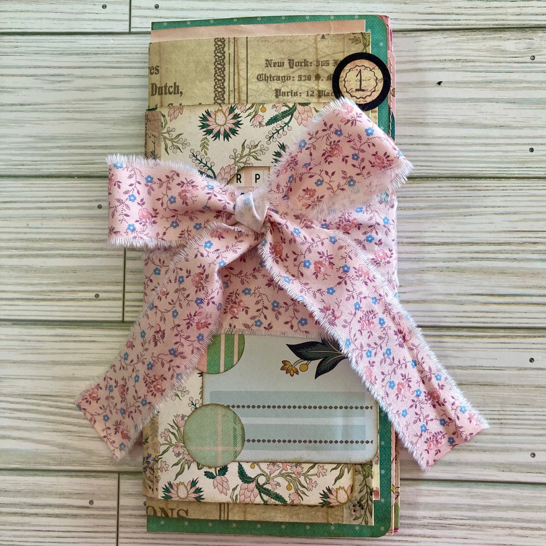 Flip Flop Junk Journal, Pink & Teal, Mostly Bare - Etsy