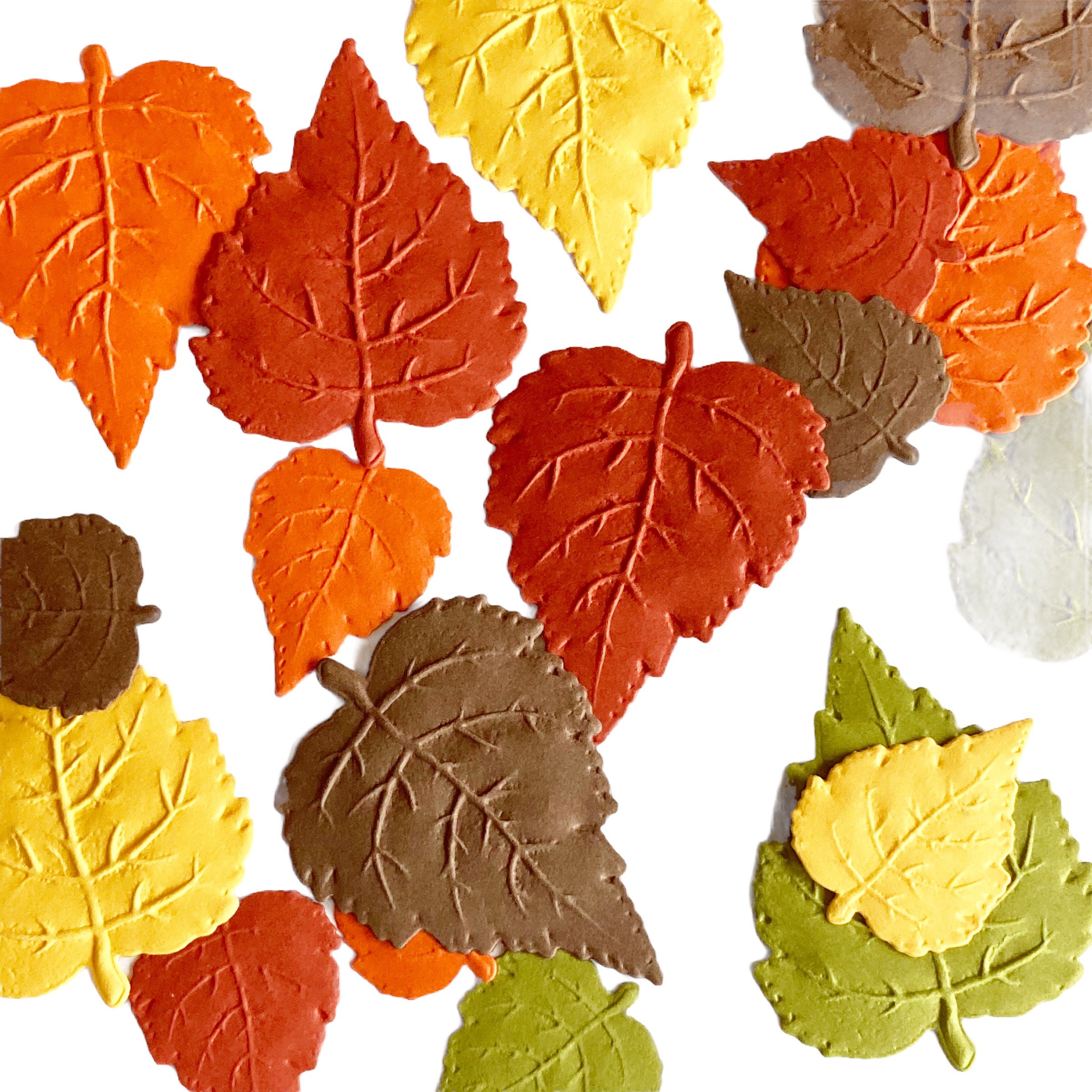 Tim Holtz Leaf Impresslits Die Cuts Fall Colors Junk - Etsy