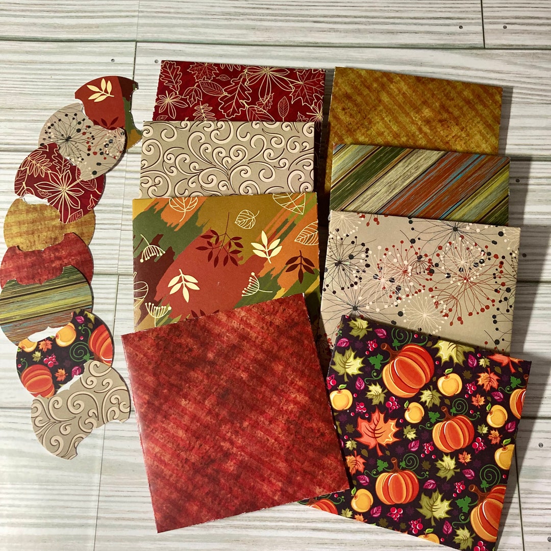 Fall Envelopes With Whale Tail Tabs, Set of 8, Junk Journal Elements - Etsy