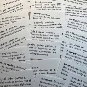 26 Stamped Definition Embellishments for Junk Journals, Card Making ...