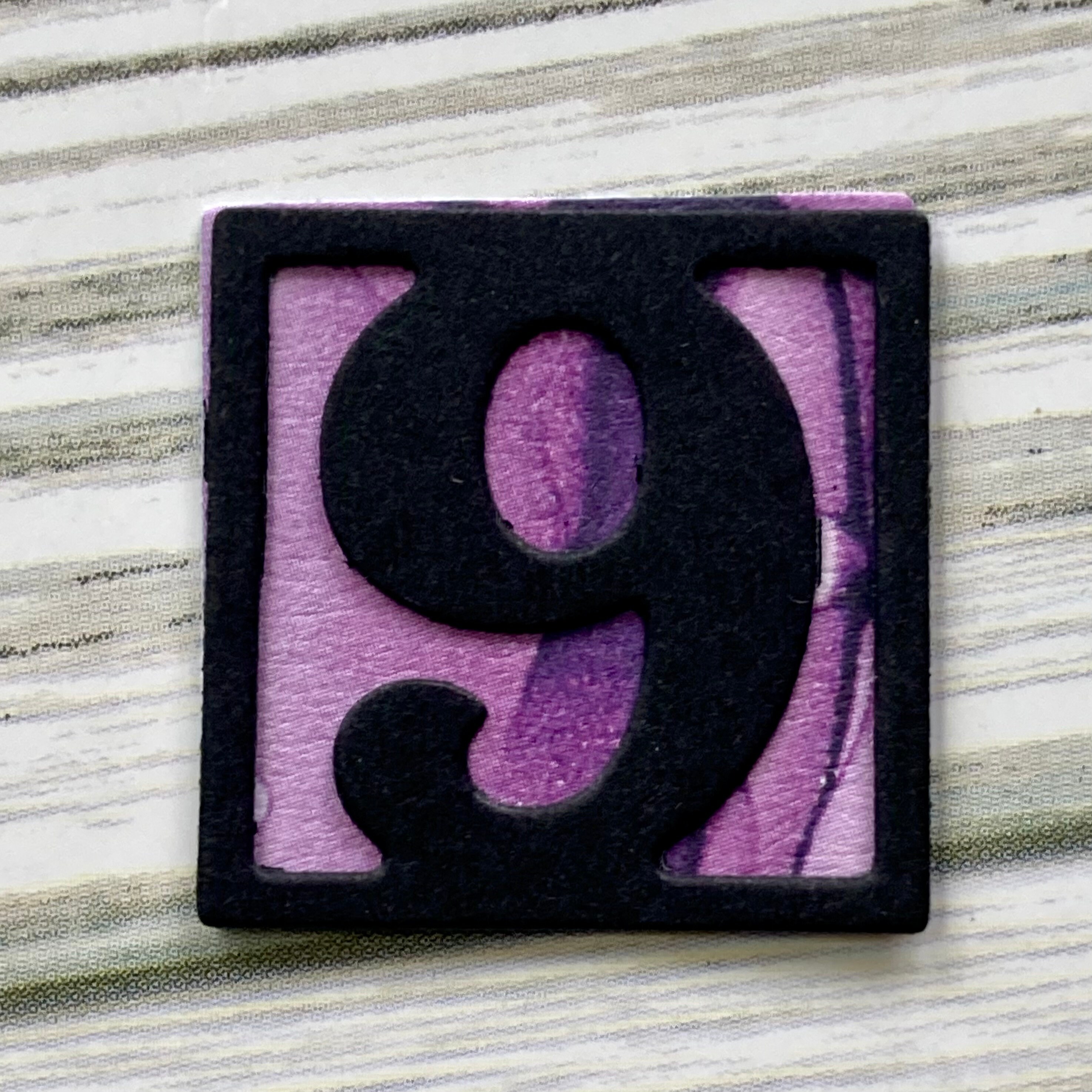 Die Cut Numbers in Square Frames, Black, Set of 10, 1-inch Size, Junk ...