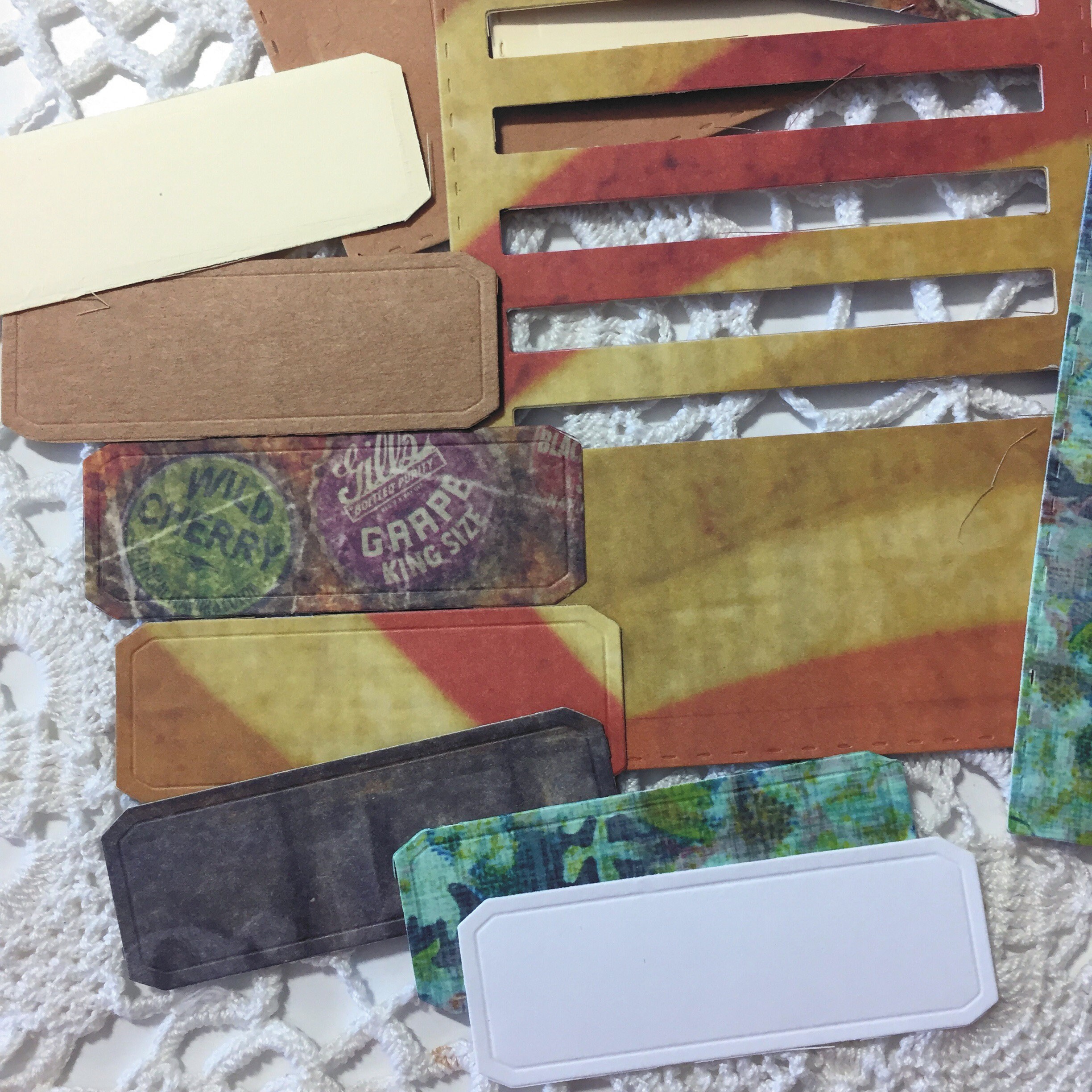 Tim Holtz stitched slot pocket dies junk journal pockets | Etsy