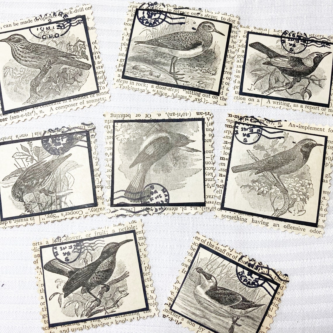 Faux postage stamps for junk journals and paper crafts | Etsy