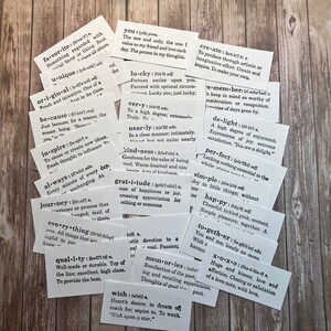 26 Stamped Definition Embellishments for Junk Journals, Card Making ...