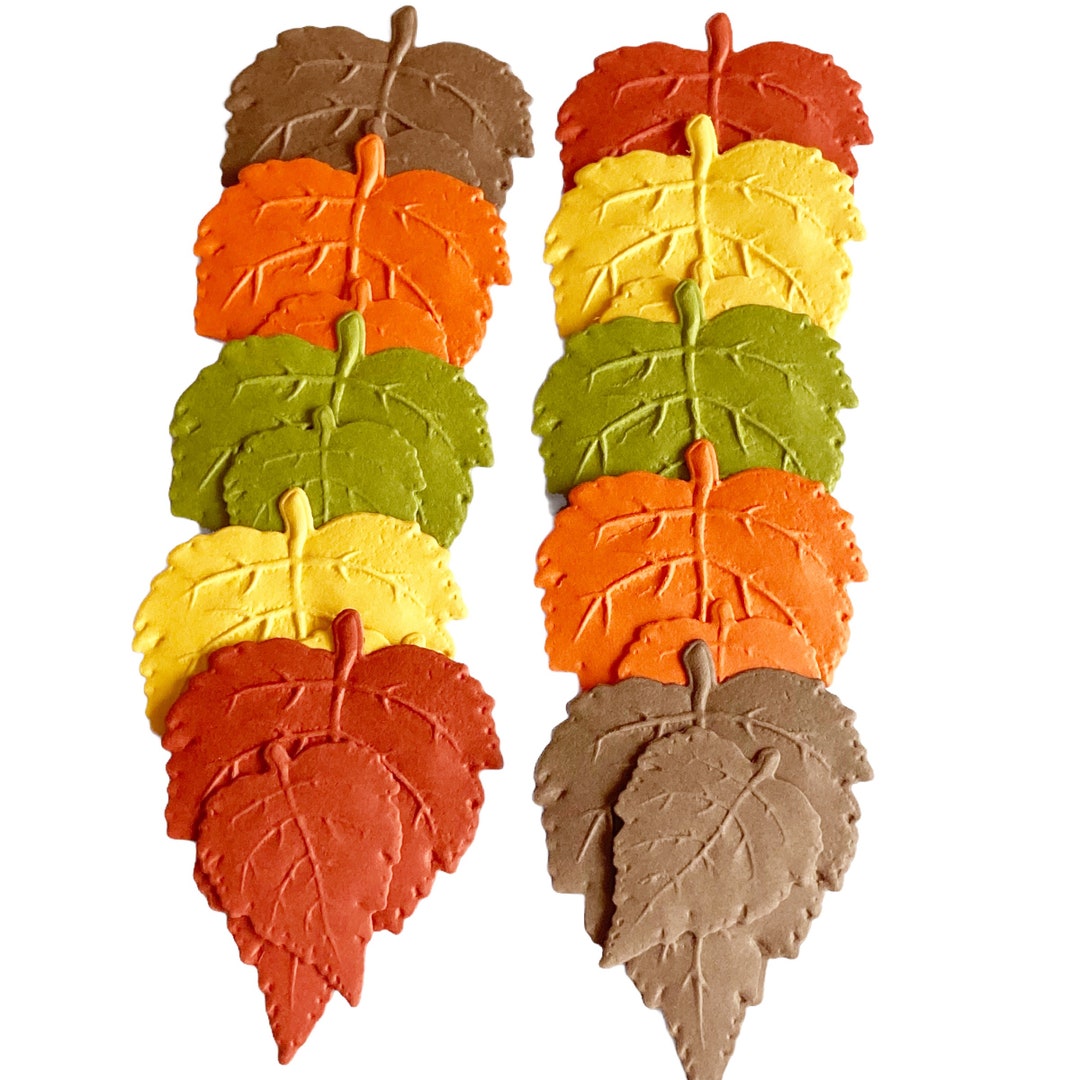 Tim Holtz Leaf Impresslits Die Cuts, Fall Colors, Junk Journals ...