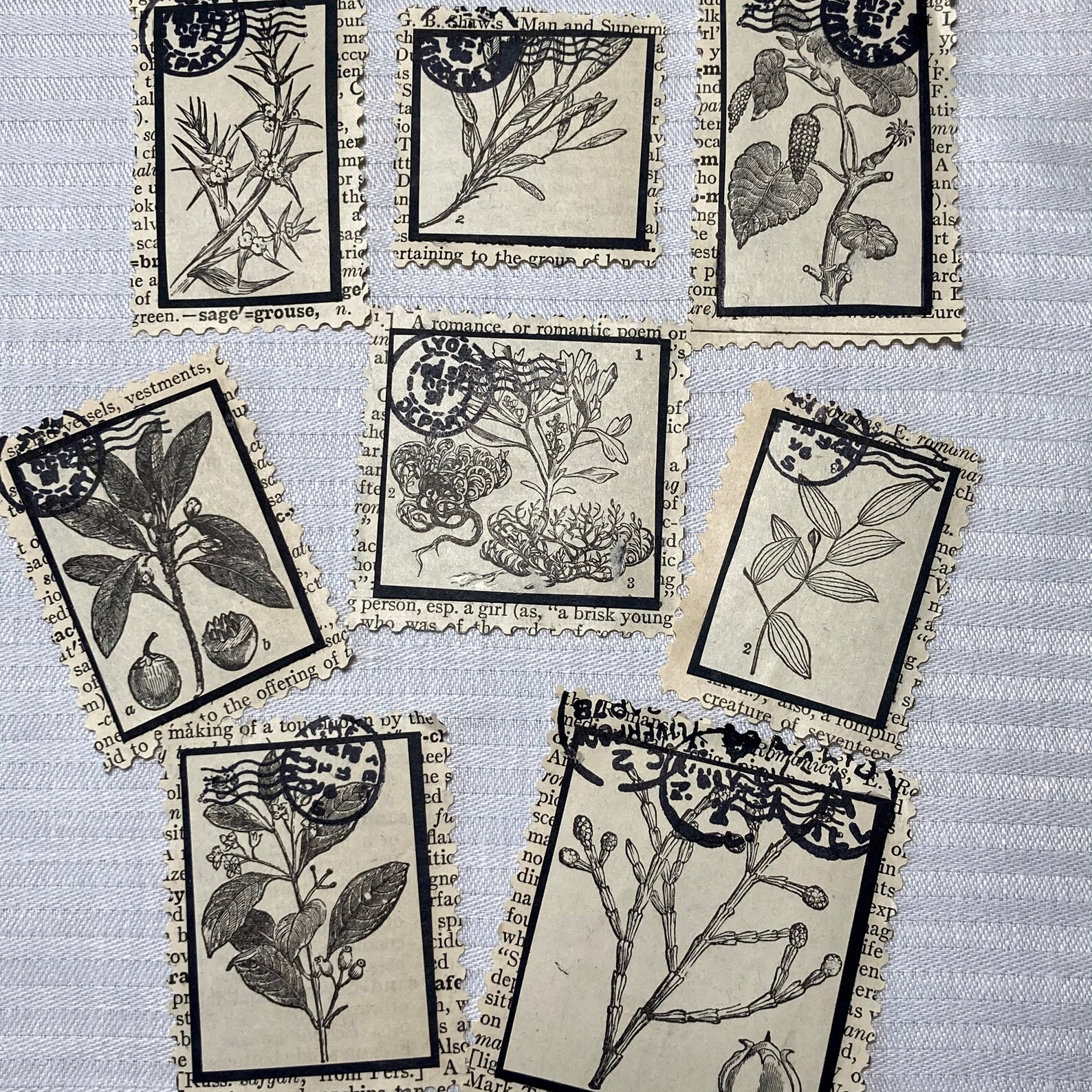 Faux postage stamps for junk journals and paper crafts | Etsy