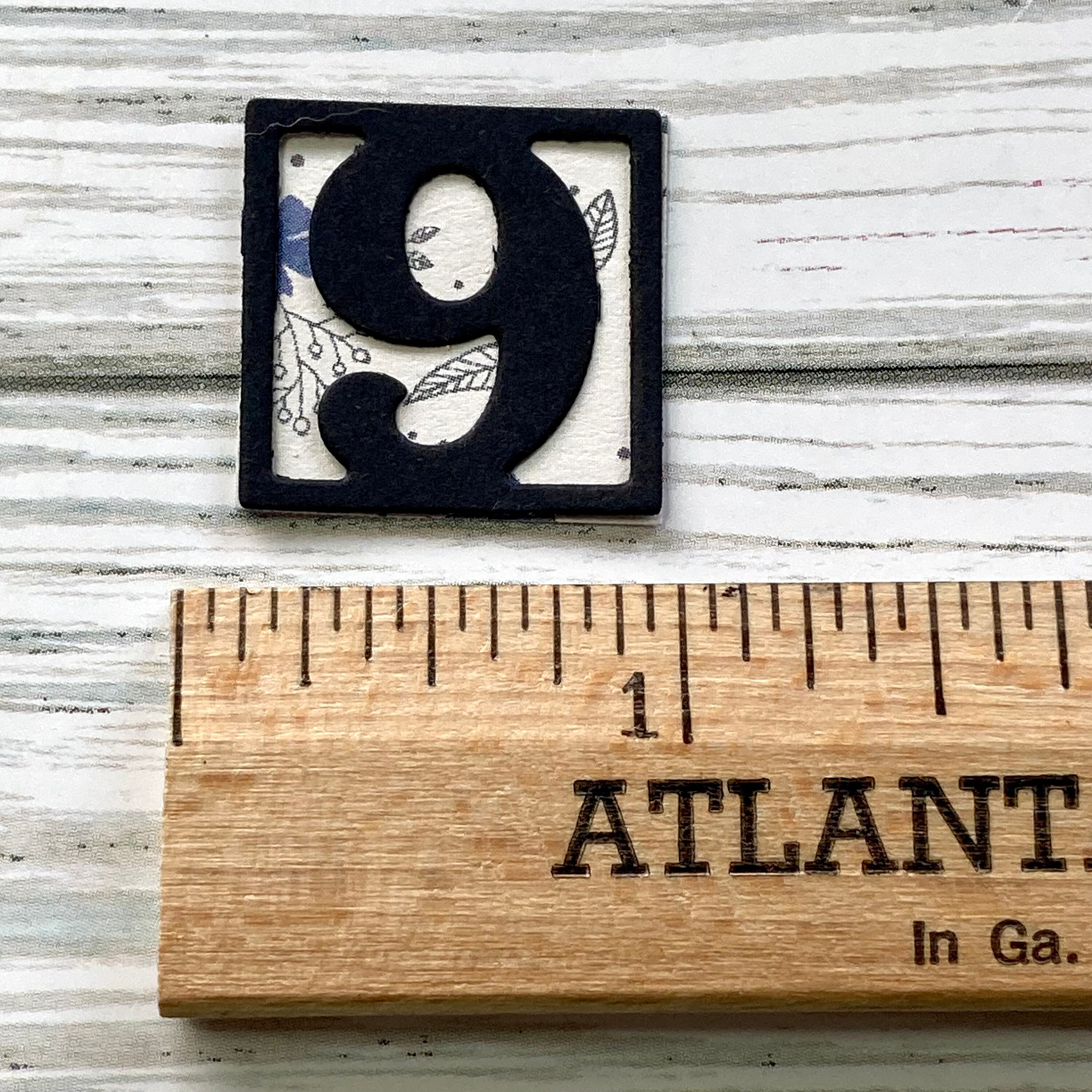 Die Cut Numbers in Square Frames, Black, Set of 10, 1-inch Size, Junk ...