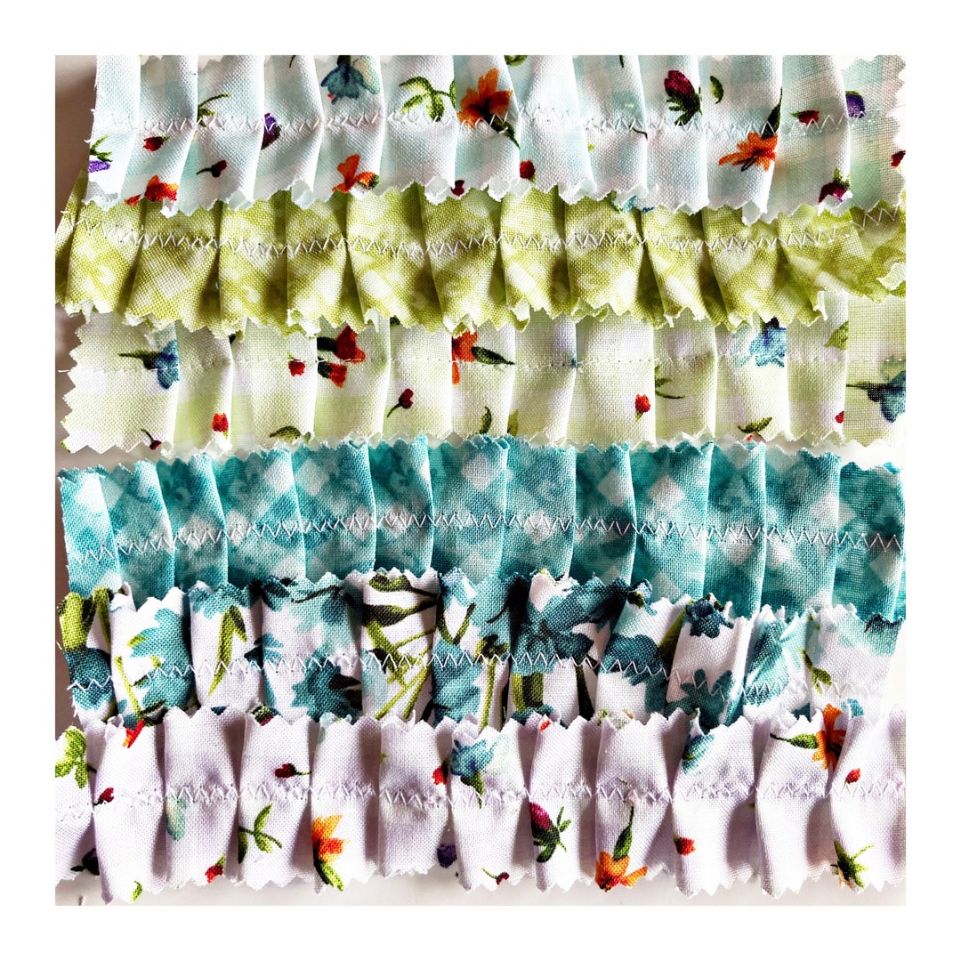 Fabric Ruffles for Junk Journals, Assorted Selection of 6, Gingham ...