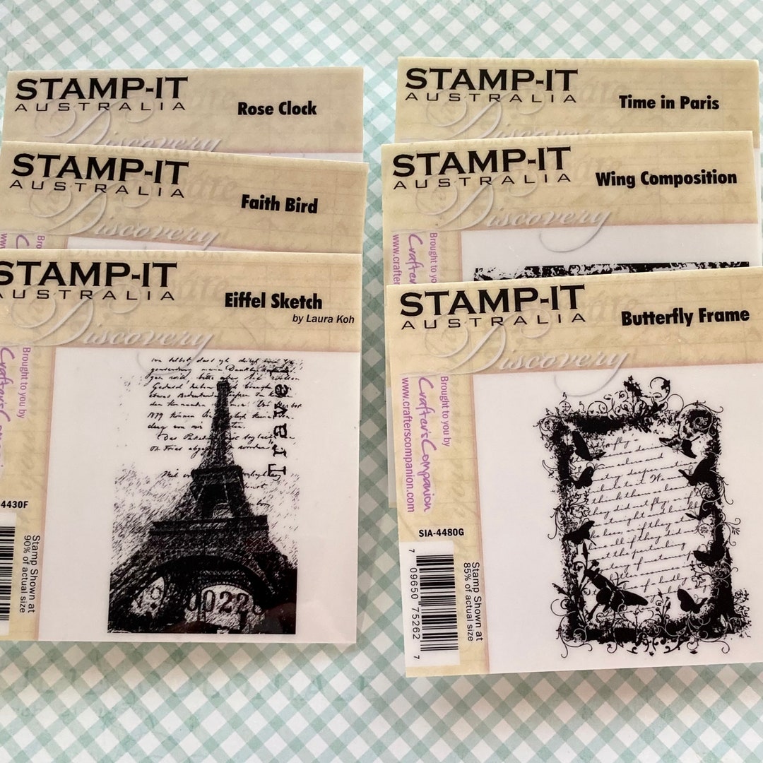 Rubber Stamps, Singles, Various Images 3-4, Size, Junk Journal Supplies ...