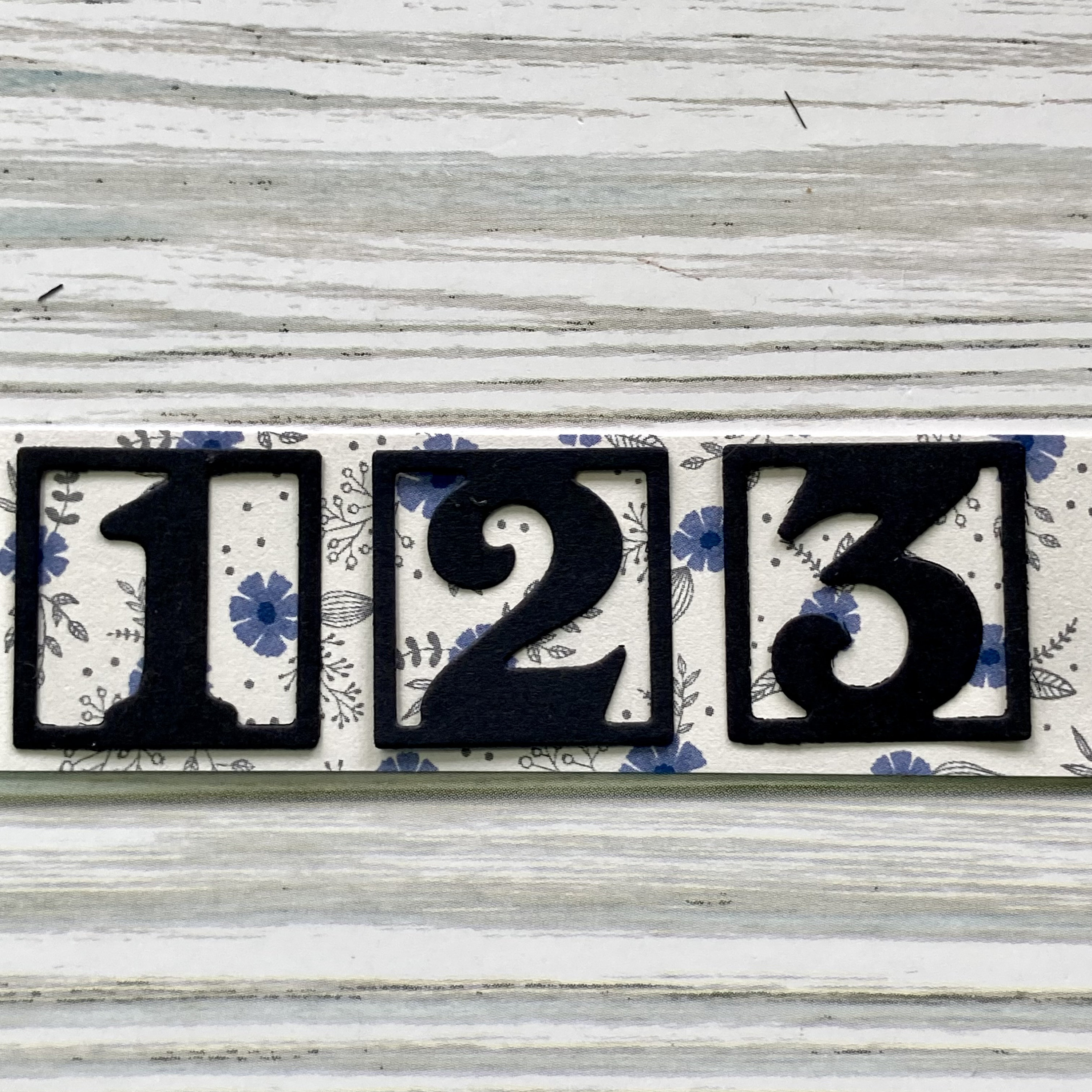 Die Cut Numbers in Square Frames, Black, Set of 10, 1-inch Size, Junk ...