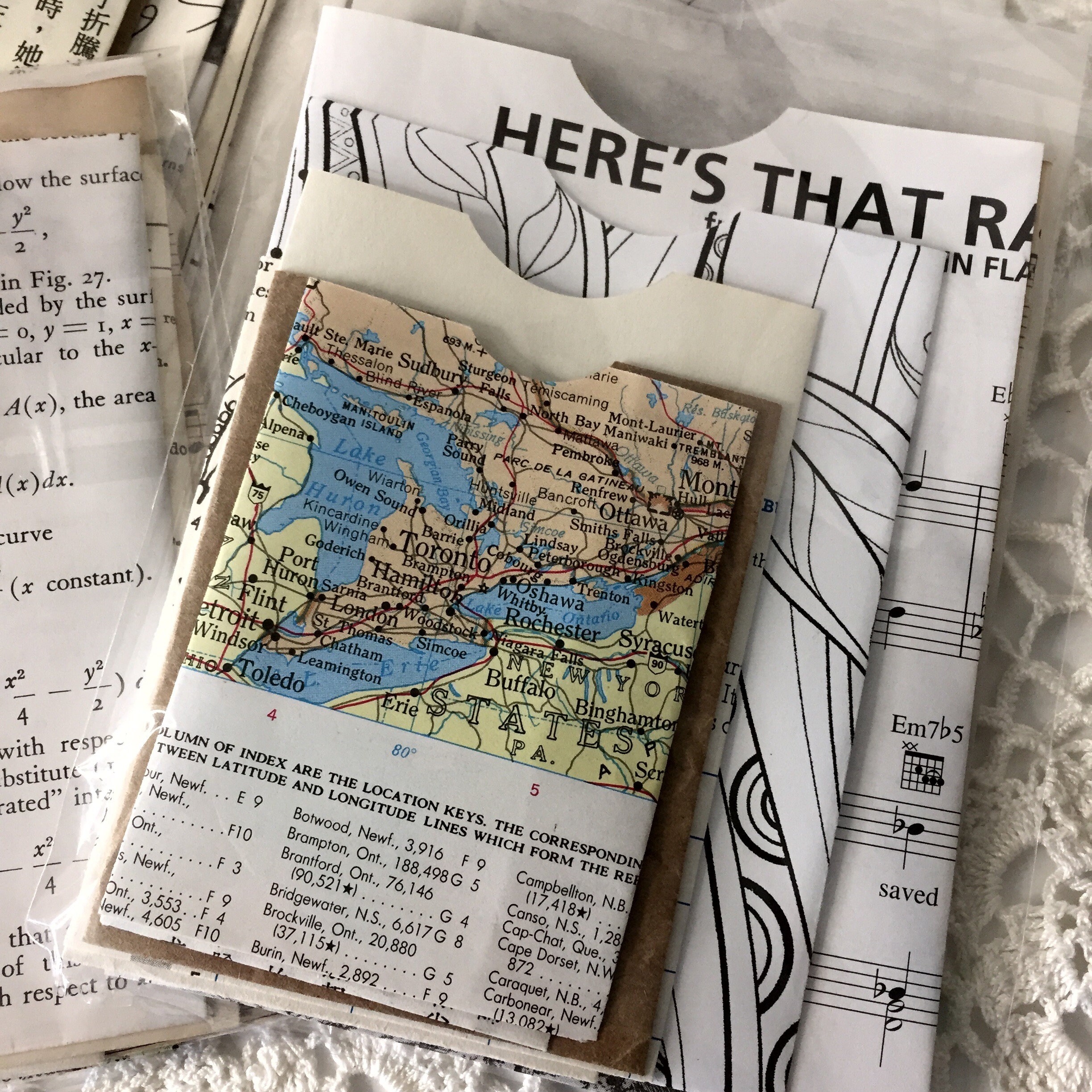 Handmade Book Page Pockets, Pack of 10, Various Sizes. Junk Journals ...