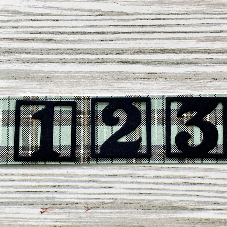 Die Cut Numbers in Square Frames, Black, Set of 10, 1-inch Size, Junk ...