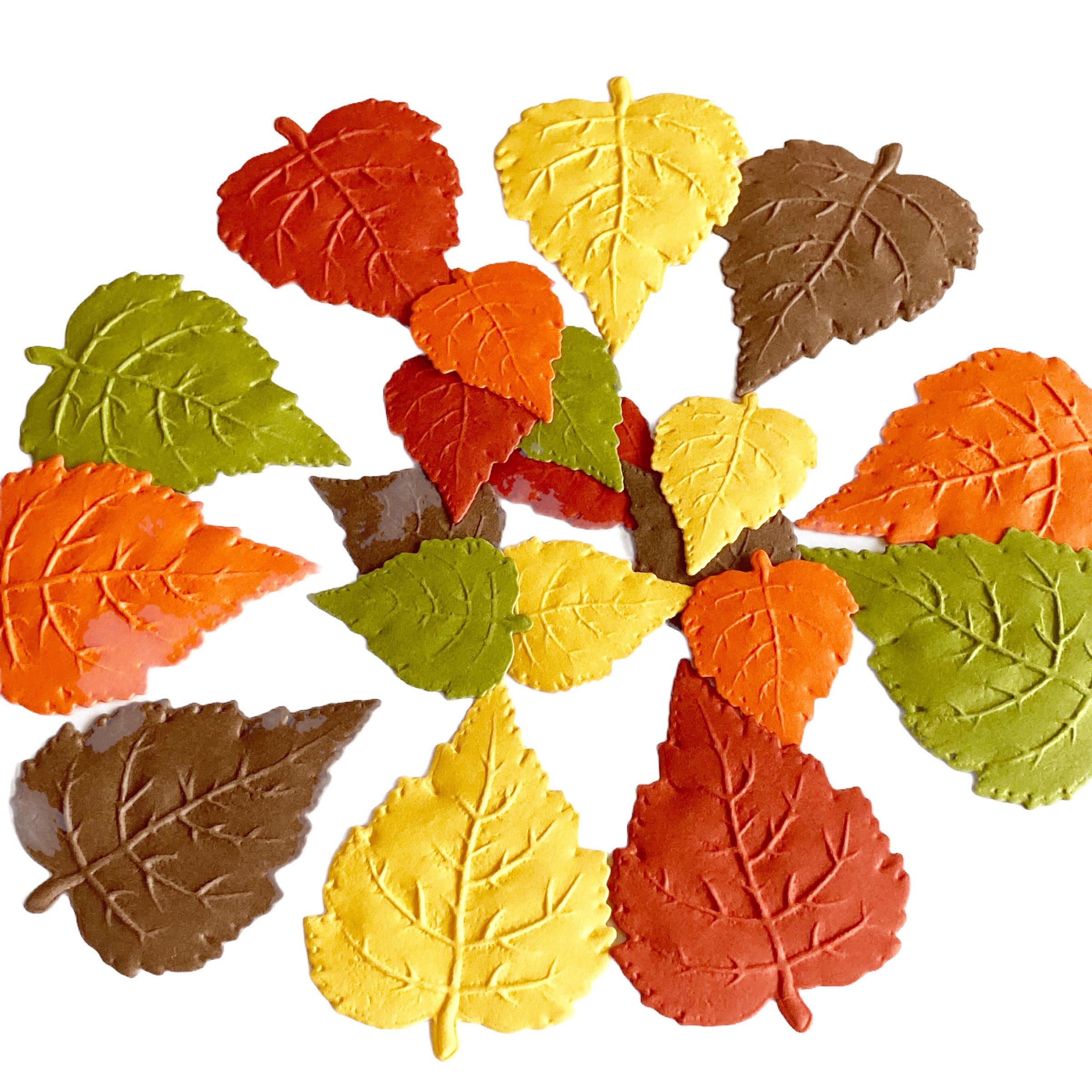 Tim Holtz Leaf Impresslits Die Cuts Fall Colors Junk | Etsy