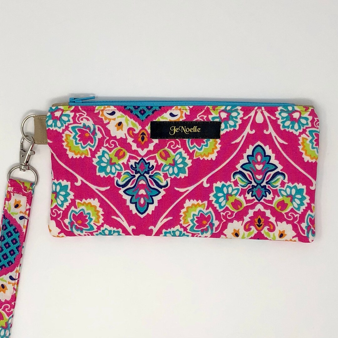 Pinky Pop Wristlet Mini Pink Bag Cotton Fabric Wristlet - Etsy