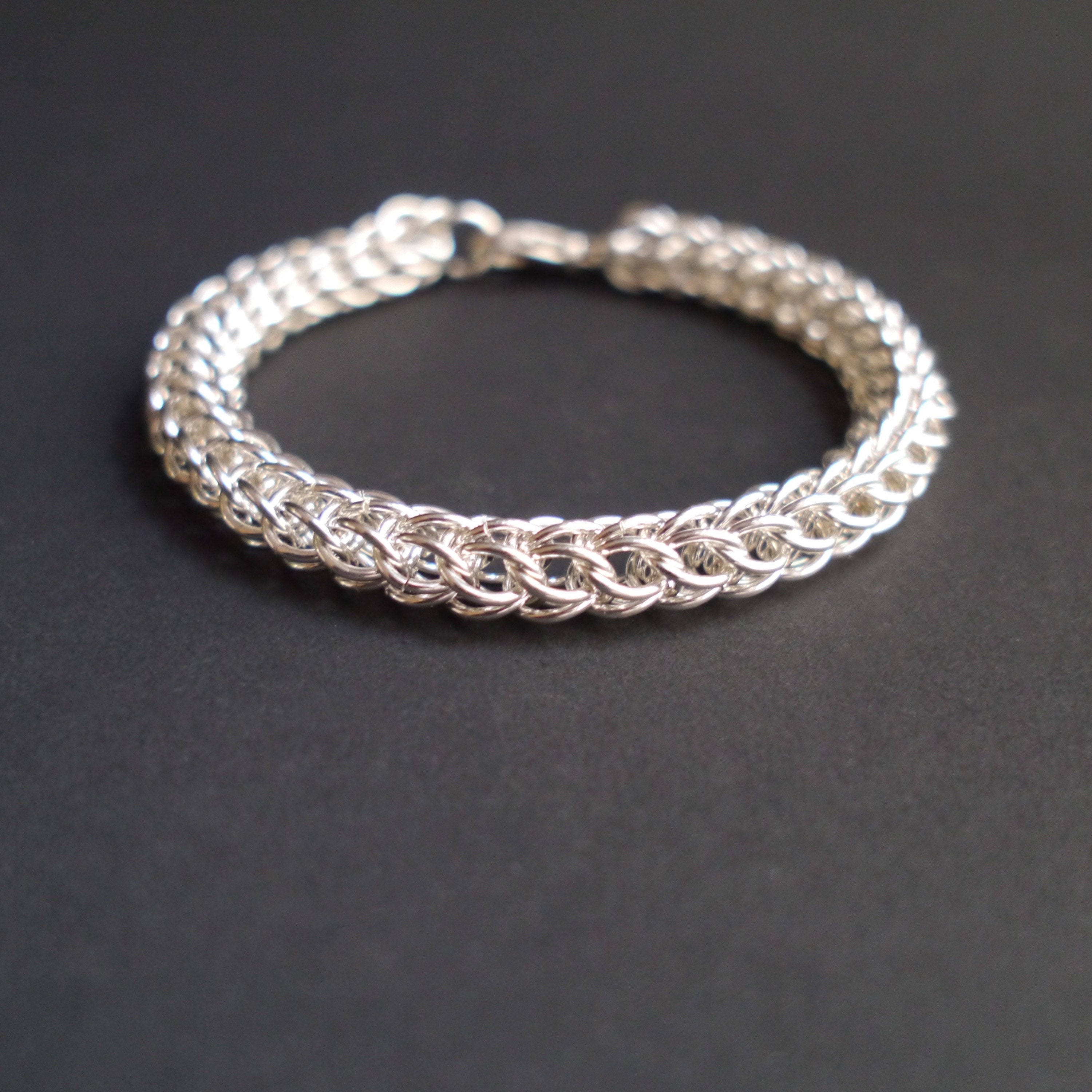 10mm Sterling Silver Full Persian Weave Chainmaille Bracelet - Etsy