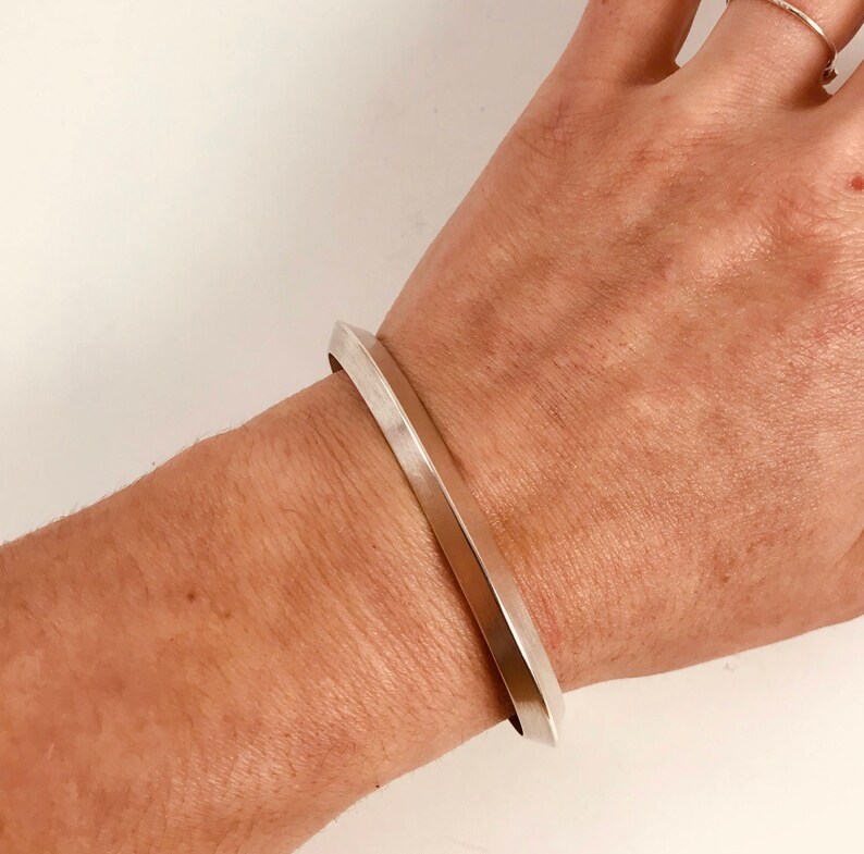 Solid Sterling Silver Triangle Cuff | Etsy