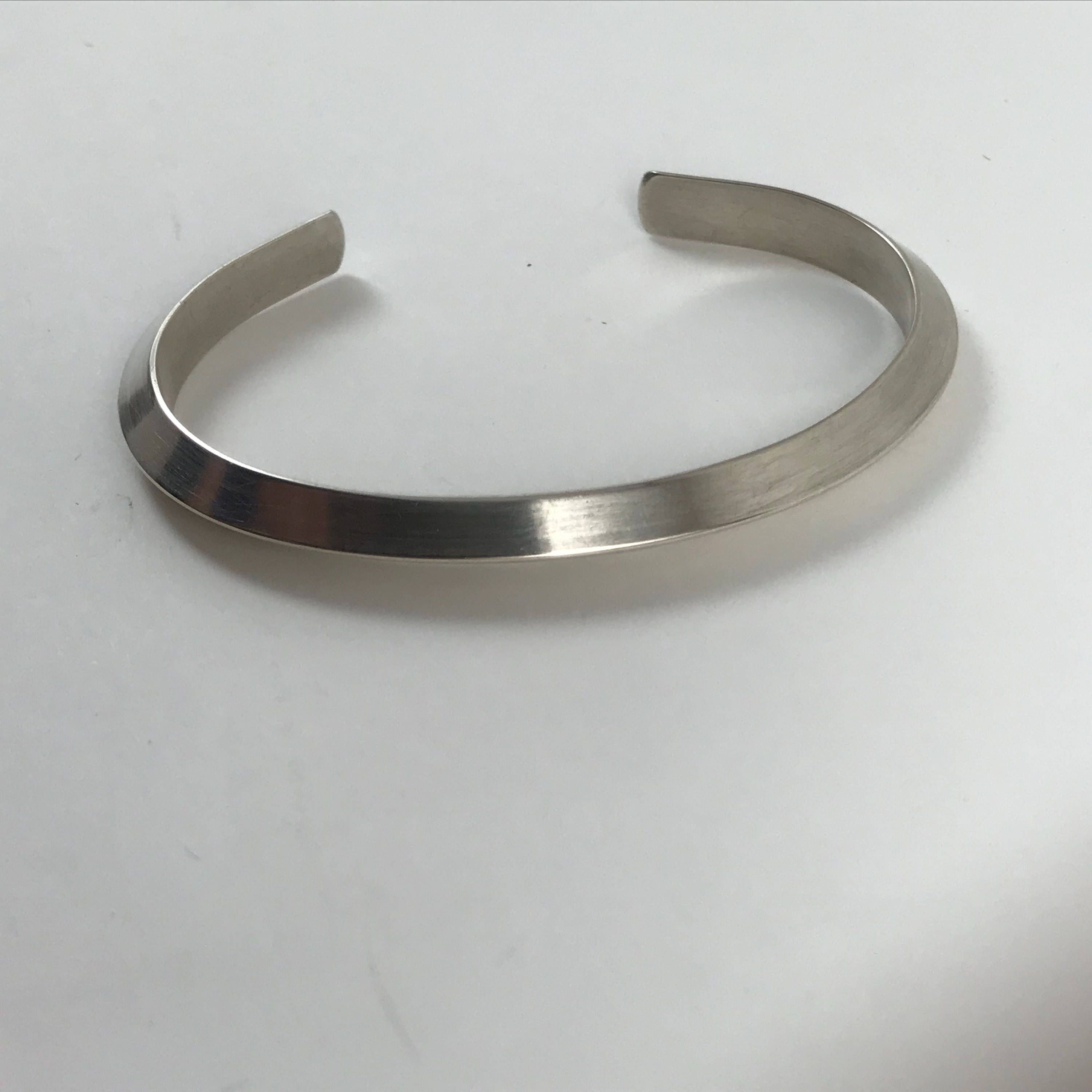 Solid Sterling Silver Triangle Cuff - Etsy