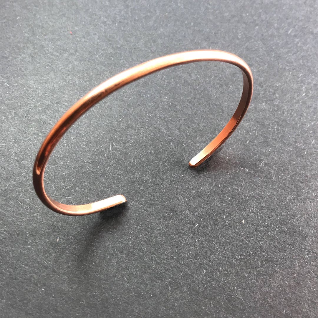 Recycled Copper Half-round Cuff Bracelet - Etsy