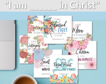 Who I Am in Christ Scripture Cards Identity in Christ I Am - Etsy